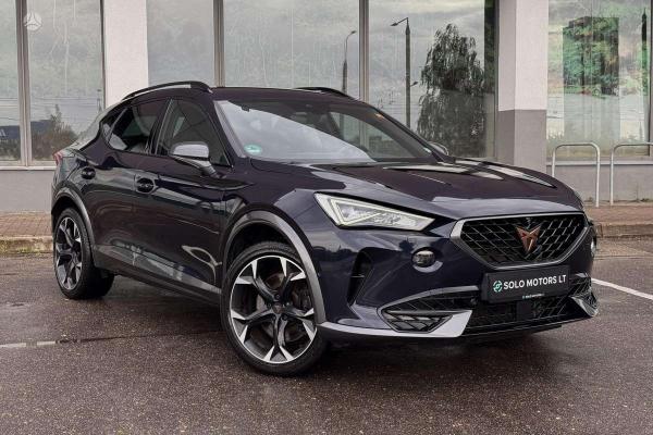 Blue Cupra Formentor 2022 in Vilnius, with an engine capacity of 1.40 L and mileage of 82 thousand km for 23750 €, photo 1 on AUTOMOTO.COM.LV