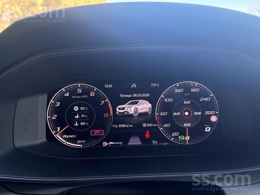 Cupra Formentor 2023 in Riga, with an engine capacity of 2.50 L and mileage of 44 thousand km for 38000 €, photo 16 on AUTOMOTO.COM.LV