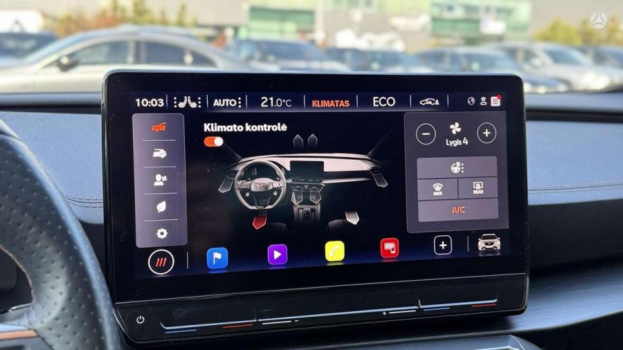 Pelēks Cupra Formentor 2022 Viļņa, ar dzinēja tilpumu 1.40 L un nobraukumu 48 tūkst. km par 25777 €, foto 9 vietnē AUTOMOTO.COM.LV