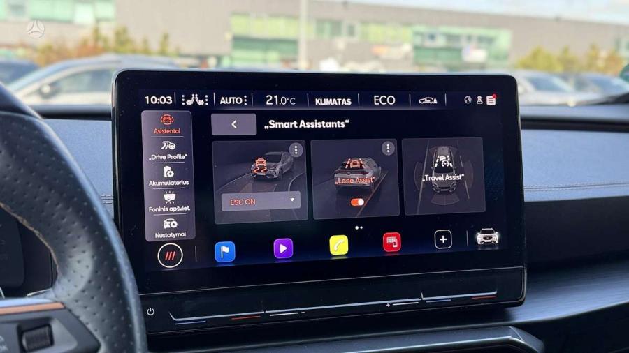 Pelēks Cupra Formentor 2022 Viļņa, ar dzinēja tilpumu 1.40 L un nobraukumu 48 tūkst. km par 25777 €, foto 11 vietnē AUTOMOTO.COM.LV
