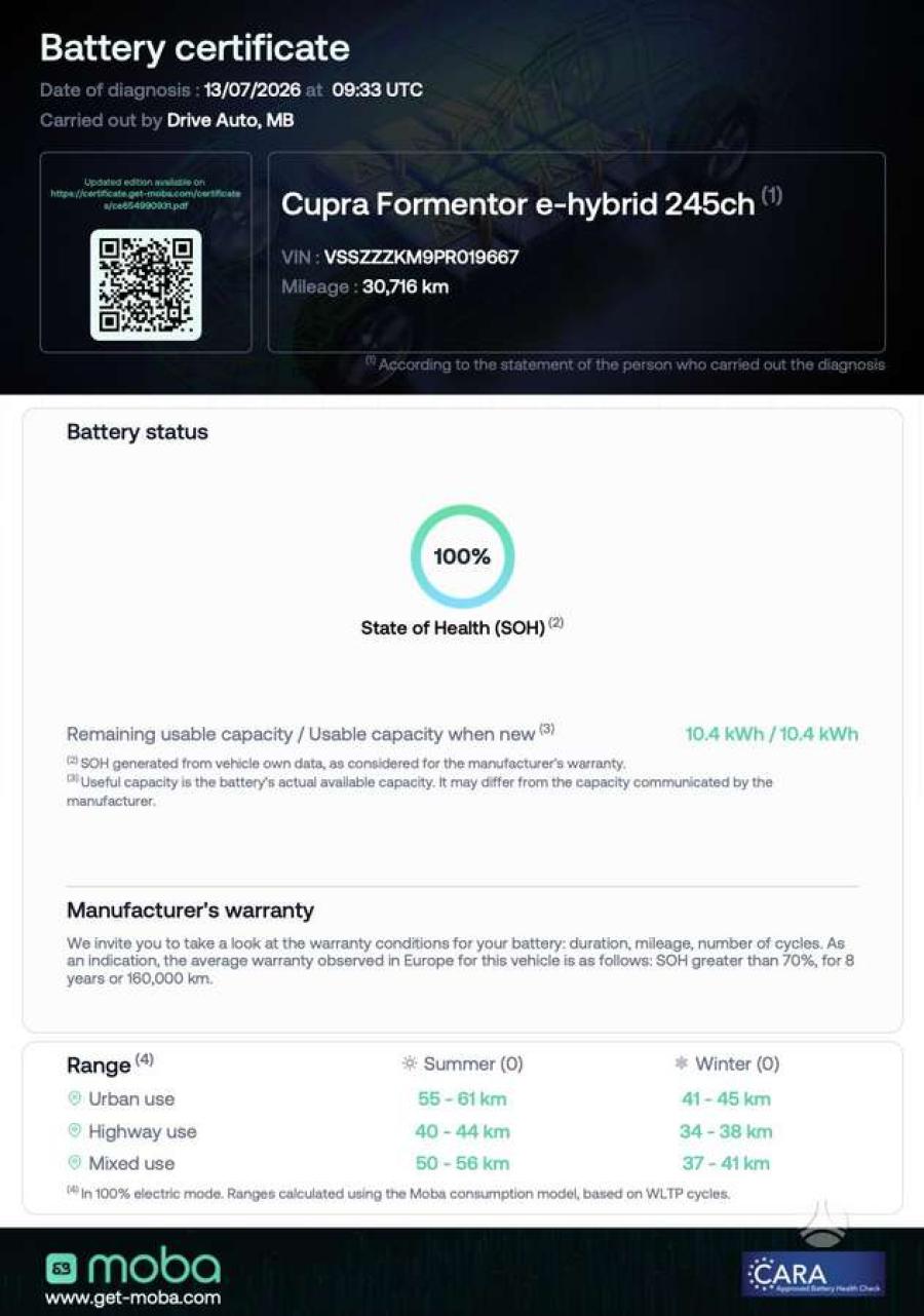 Серый Cupra Formentor 2022 в Вильнюс, объемом двигателя 1.40 л и пробегом 31 тыс. км за 25900 €, фото 9 на AUTOMOTO.COM.LV
