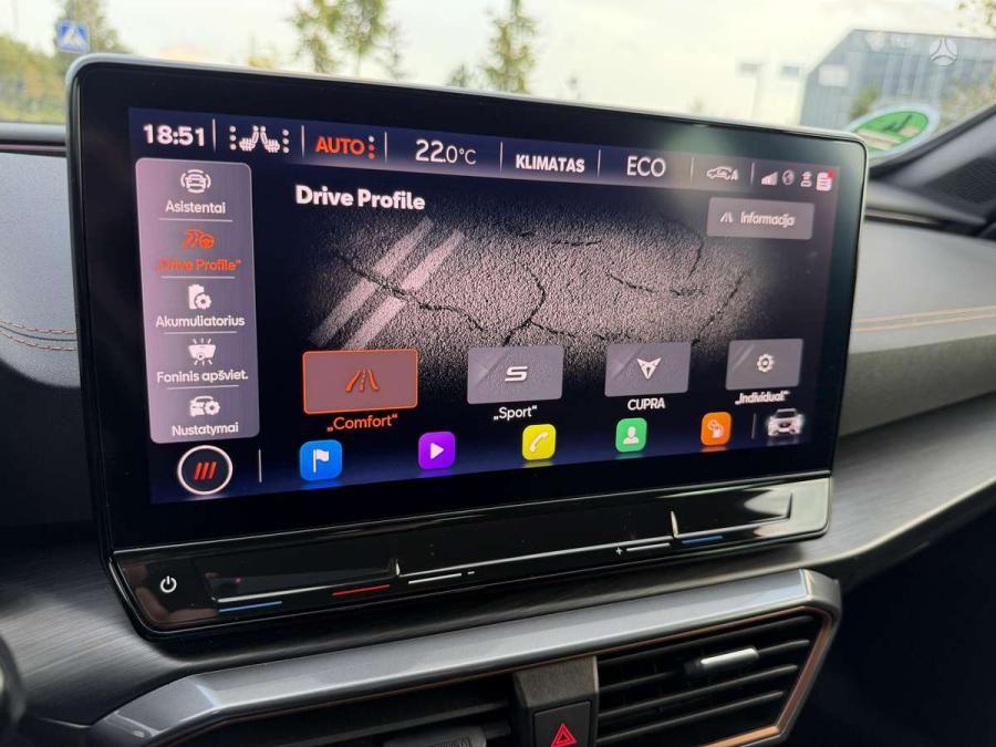 Pelēks Cupra Formentor 2022 Viļņa, ar dzinēja tilpumu 1.40 L un nobraukumu 49 tūkst. km par 24990 €, foto 22 vietnē AUTOMOTO.COM.LV