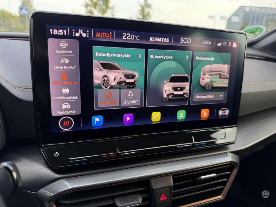 Pelēks Cupra Formentor 2022 Viļņa, ar dzinēja tilpumu 1.40 L un nobraukumu 49 tūkst. km par 24990 €, foto 24 vietnē AUTOMOTO.COM.LV