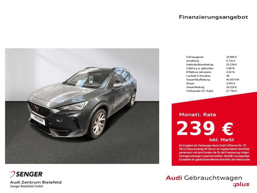 Pelēks Cupra Formentor 2023 Kauņa, ar dzinēja tilpumu 2.00 L un nobraukumu 61 tūkst. km par 32576 €, foto 1 vietnē AUTOMOTO.COM.LV