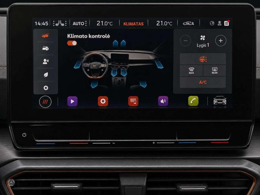 Серый Cupra Formentor 2023 в Вильнюс, объемом двигателя 1.50 л и пробегом 83 тыс. км за 22450 €, фото 16 на AUTOMOTO.COM.LV