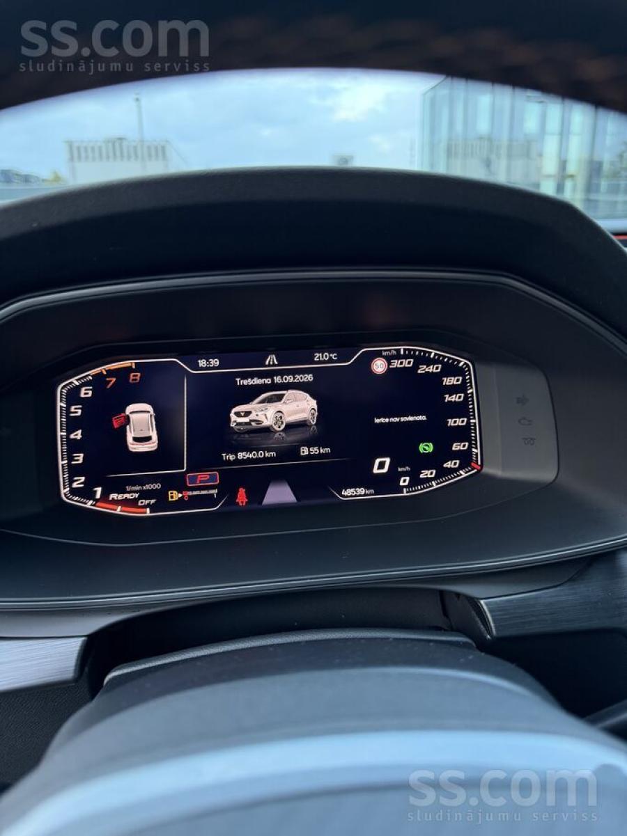 Grey Cupra Formentor 2023 in Riga, with an engine capacity of 2.00 L and mileage of 48 thousand km for 29900 €, photo 15 on AUTOMOTO.COM.LV
