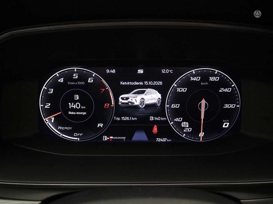 Grey Cupra Formentor 2023 in Vilnius, with an engine capacity of 1.50 L and mileage of 72 thousand km for 22900 €, photo 23 on AUTOMOTO.COM.LV