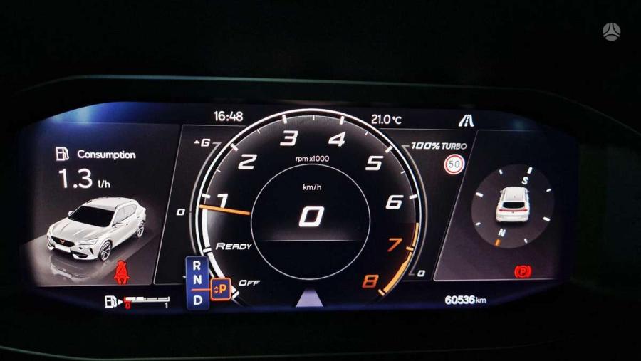 Pelēks Cupra Formentor 2023 Viļņa, ar dzinēja tilpumu 2.00 L un nobraukumu 61 tūkst. km par 26500 €, foto 15 vietnē AUTOMOTO.COM.LV