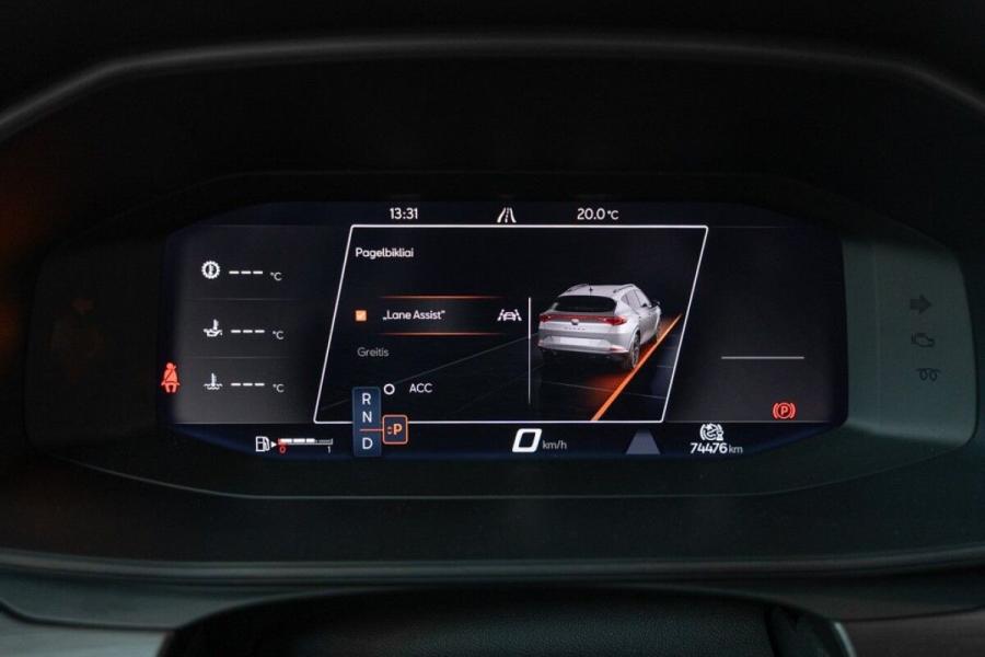 Серый Cupra Formentor 2022 в Вильнюс, объемом двигателя 2.50 л и пробегом 74 тыс. км за 34600 €, фото 14 на AUTOMOTO.COM.LV