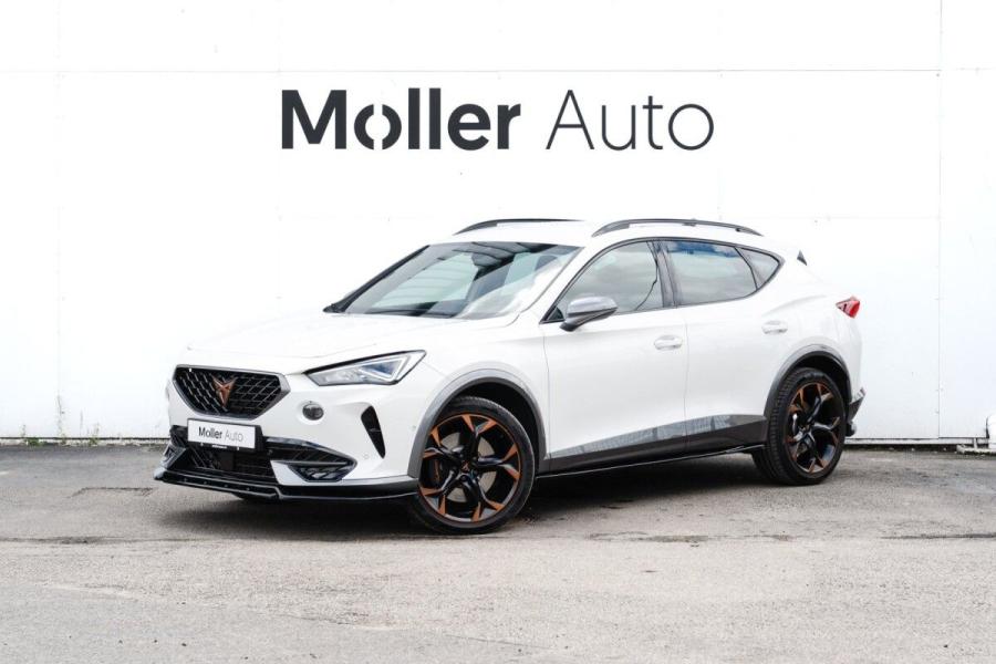 White Cupra Formentor 2021 in Riga, with an engine capacity of 2.00 L and mileage of 87 thousand km for 24500 €, photo 1 on AUTOMOTO.COM.LV