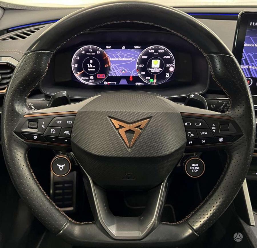 White Cupra Formentor 2022 in Kaunas, with an engine capacity of 1.98 L and mileage of 57 thousand km for 27500 €, photo 10 on AUTOMOTO.COM.LV