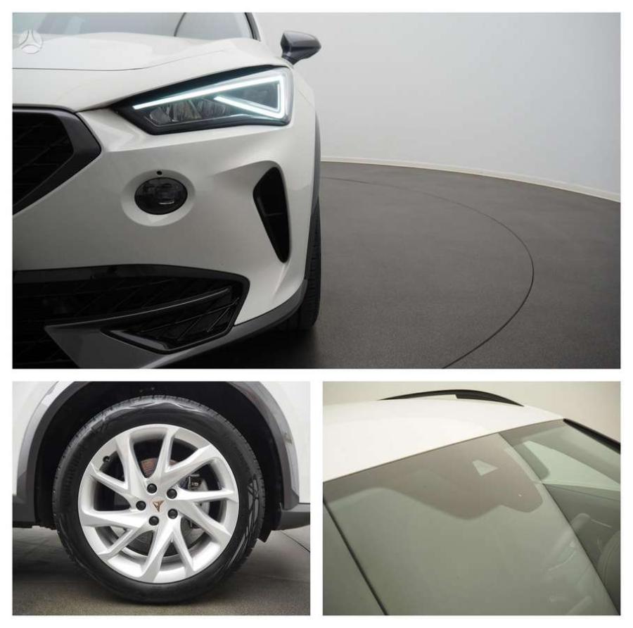 White Cupra Formentor 2022 in Vilnius, with an engine capacity of 1.40 L and mileage of 37 thousand km for 22900 €, photo 8 on AUTOMOTO.COM.LV