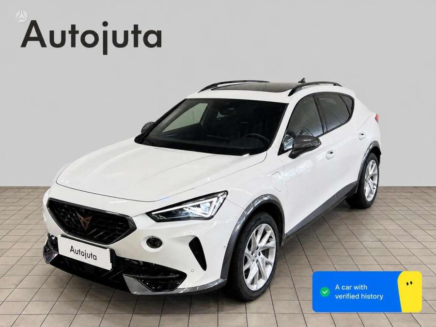 Белый Cupra Formentor 2023 в Каунас, объемом двигателя 1.40 л и пробегом 53 тыс. км за 25600 €, фото 1 на AUTOMOTO.COM.LV