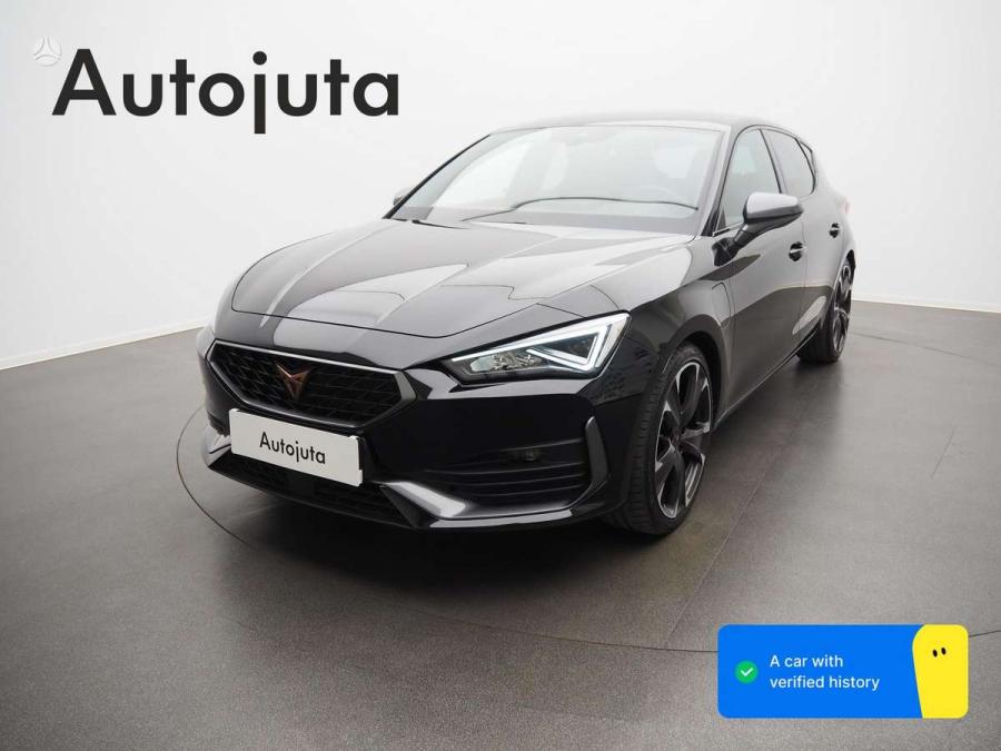 Black Cupra Leon 2021 in Vilnius, with an engine capacity of 1.40 L and mileage of 26 thousand km for 22100 €, photo 1 on AUTOMOTO.COM.LV