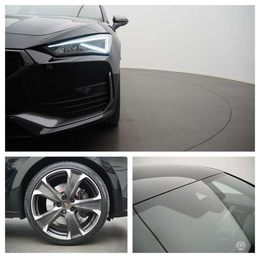 Black Cupra Leon 2021 in Vilnius, with an engine capacity of 1.40 L and mileage of 26 thousand km for 22100 €, photo 8 on AUTOMOTO.COM.LV