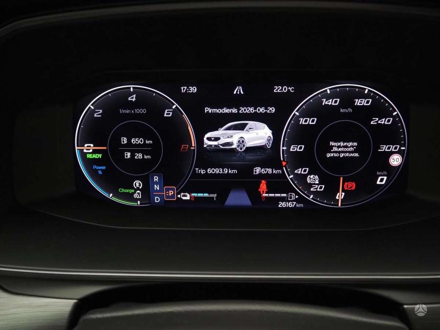 Black Cupra Leon 2021 in Vilnius, with an engine capacity of 1.40 L and mileage of 26 thousand km for 22100 €, photo 24 on AUTOMOTO.COM.LV