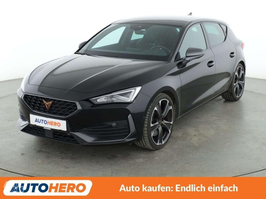Black Cupra Leon 2021 in Kaunas, with an engine capacity of 2.00 L and mileage of 28 thousand km for 32092 €, photo 1 on AUTOMOTO.COM.LV