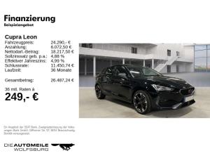Black Cupra Leon 2023 in Kaunas, with an engine capacity of 1.50 L and mileage of 28 thousand km for 26925 €, photo 2 on AUTOMOTO.COM.LV