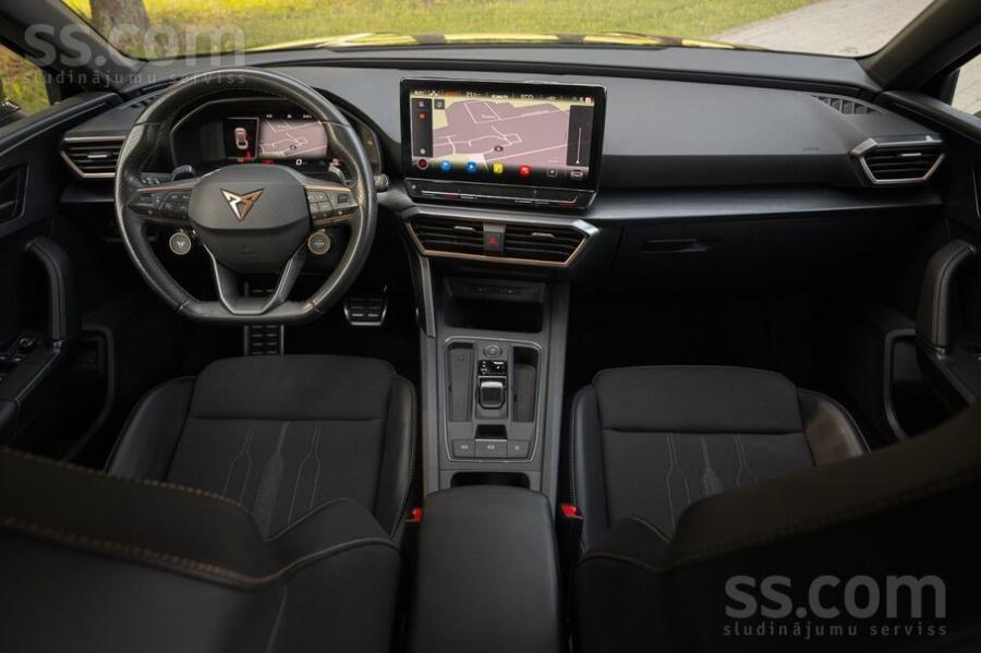 Black Cupra Leon 2022 in Jelgava, with an engine capacity of 1.40 L and mileage of 0 thousand km for 21000 €, photo 14 on AUTOMOTO.COM.LV
