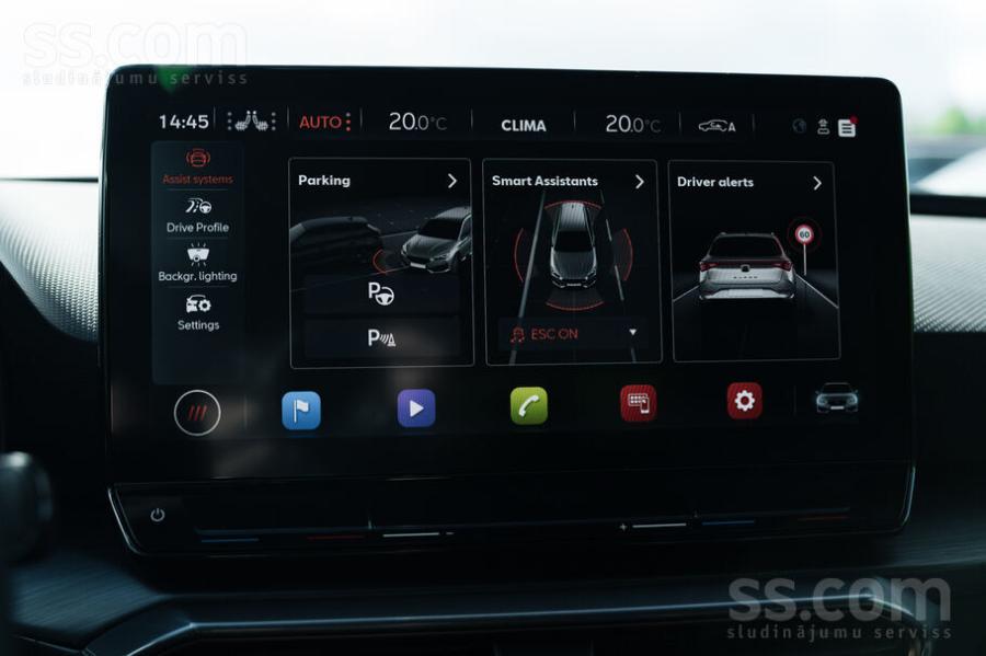 Black Cupra Leon 2023 in Riga, with an engine capacity of 1.50 L and mileage of 73 thousand km for 21950 €, photo 23 on AUTOMOTO.COM.LV