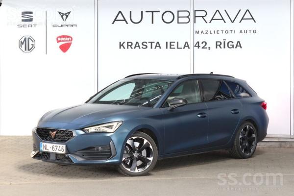 Синий Cupra Leon 2023 в Рига, объемом двигателя 2.00 л и пробегом 77 тыс. км за 24990 €, фото 1 на AUTOMOTO.COM.LV