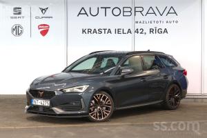 Grey Cupra Leon 2022 in Riga, with an engine capacity of 2.00 L and mileage of 51 thousand km for 26990 €, photo  on AUTOMOTO.COM.LV