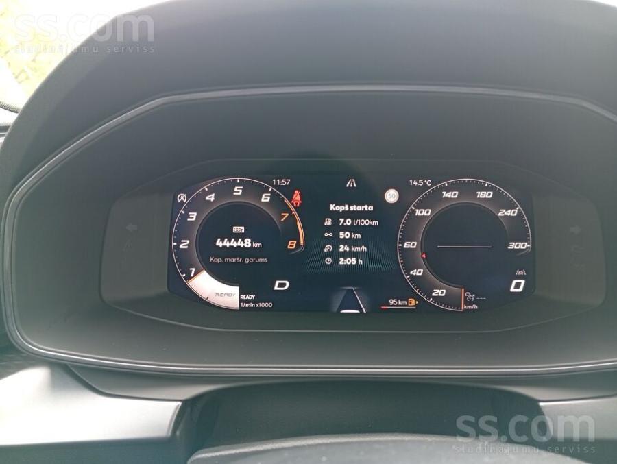 Grey Cupra Leon 2024 in Riga, with an engine capacity of 1.50 L and mileage of 46 thousand km for 27000 €, photo 12 on AUTOMOTO.COM.LV