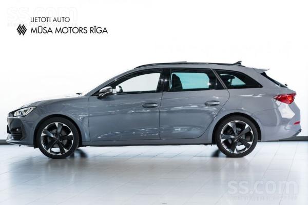 Grey Cupra Leon 2024 in Riga, with an engine capacity of 1.50 L and mileage of 27 thousand km for 26790 €, photo 10 on AUTOMOTO.COM.LV