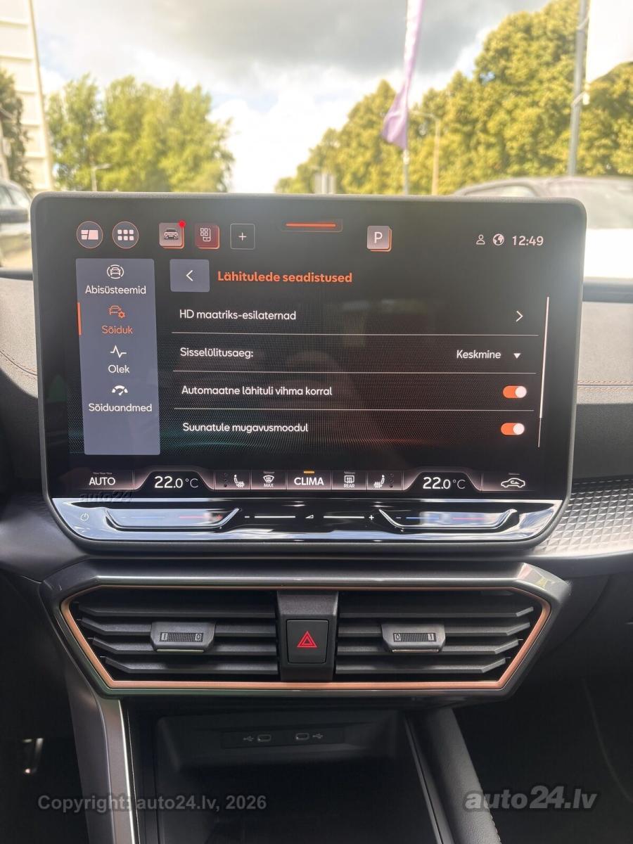 Cupra Leon 2026 Tartu, ar dzinēja tilpumu 1.50 L un nobraukumu 0 tūkst. km par 35450 €, foto 16 vietnē AUTOMOTO.COM.LV