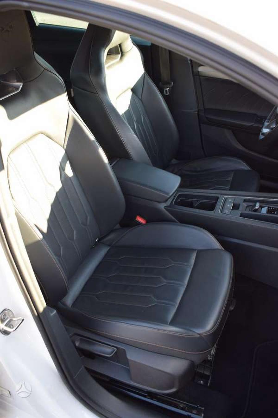White Cupra Leon 2021 in Utena, with an engine capacity of 1.40 L and mileage of 195 thousand km for 13700 €, photo 15 on AUTOMOTO.COM.LV