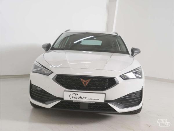 White Cupra Leon 2023 in Kaunas, with an engine capacity of 2.00 L and mileage of 11 thousand km for 29589 €, photo 2 on AUTOMOTO.COM.LV