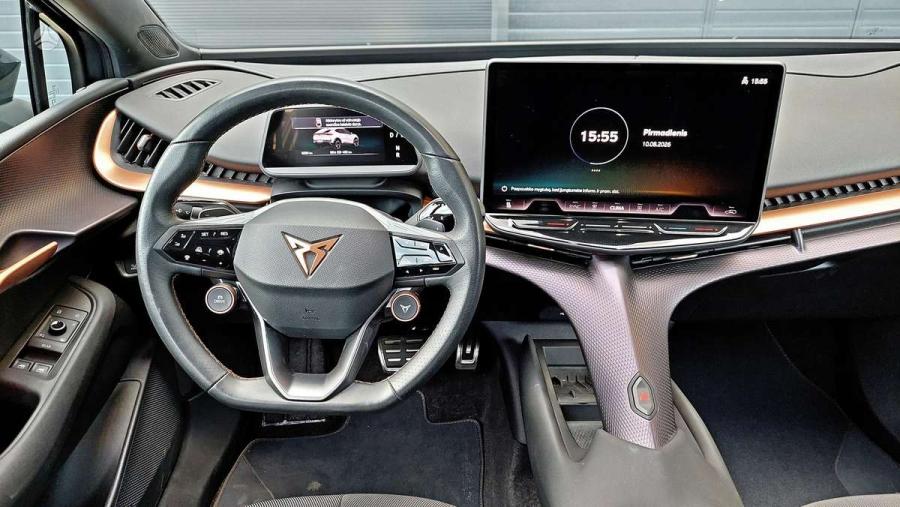 Pelēks Cupra Tavascan 2025 Viļņa, ar dzinēja tilpumu 0.00 L un nobraukumu 8 tūkst. km par 40700 €, foto 18 vietnē AUTOMOTO.COM.LV