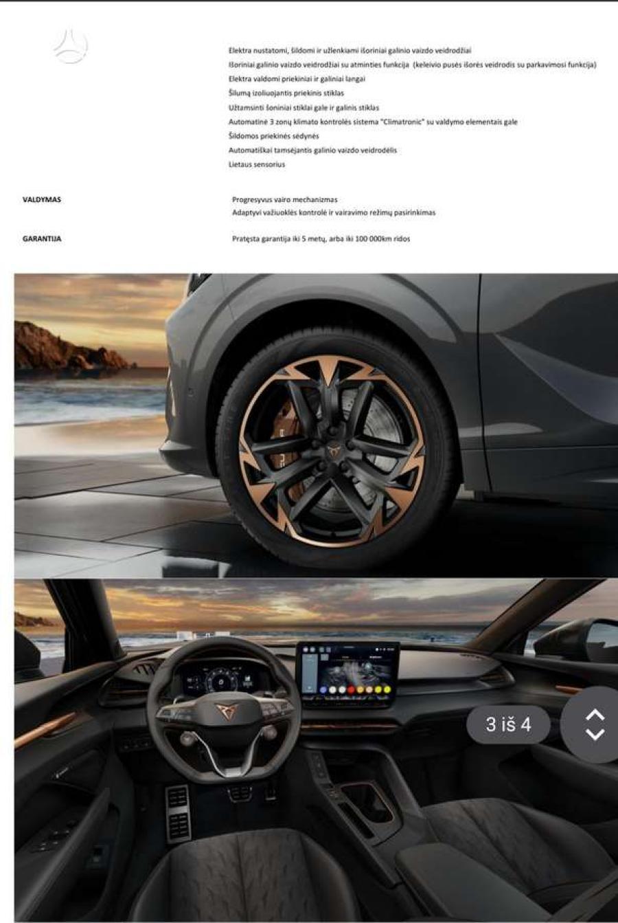 Melns Cupra Terramar 2025 Mažeikiai, ar dzinēja tilpumu 1.98 L un nobraukumu 3 tūkst. km par 43900 €, foto 14 vietnē AUTOMOTO.COM.LV