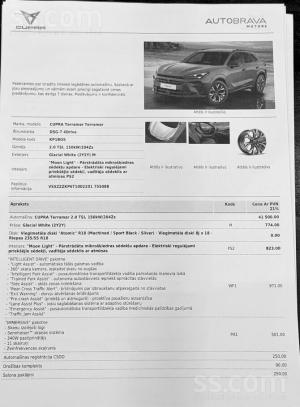 Белый Cupra Terramar 2025 в Рига, объемом двигателя 2.00 л и пробегом 11 тыс. км за 34900 €, фото 27 на AUTOMOTO.COM.LV