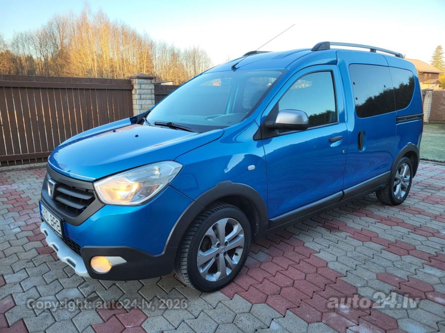 Blue Dacia Dokker 2016 in Tallinn, with an engine capacity of 1.50 L and mileage of 212 thousand km for 4999 €, photo 4 on AUTOMOTO.COM.LV