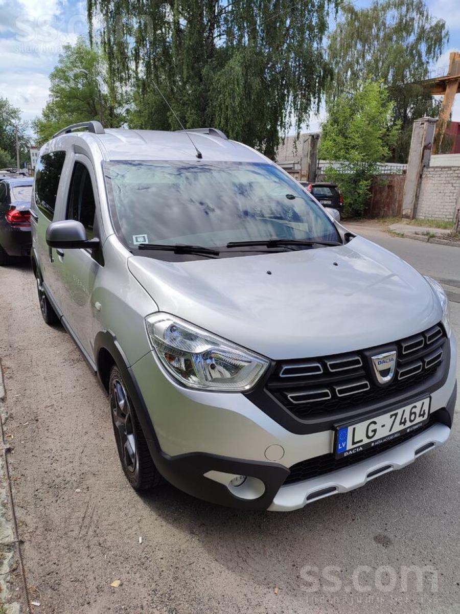 Grey Dacia Dokker 2018 in Riga, with an engine capacity of 1.50 L and mileage of 192 thousand km for 6700 €, photo 1 on AUTOMOTO.COM.LV