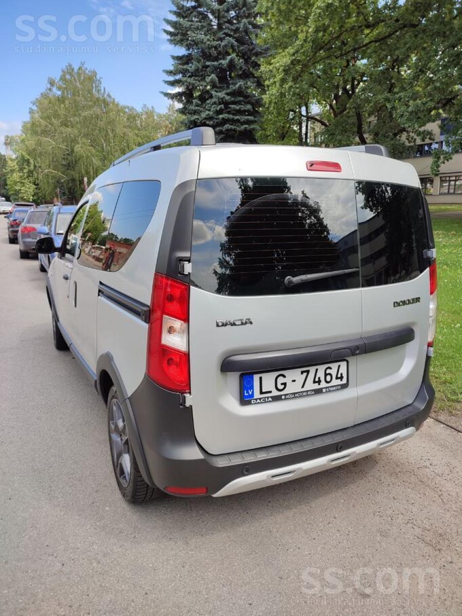 Grey Dacia Dokker 2018 in Riga, with an engine capacity of 1.50 L and mileage of 192 thousand km for 6700 €, photo 2 on AUTOMOTO.COM.LV