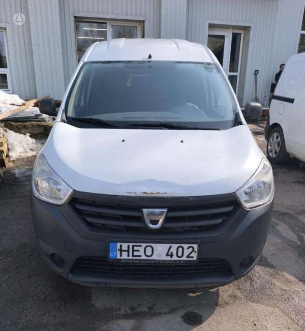 White Dacia Dokker 2014 in Vilnius, with an engine capacity of 1.60 L and mileage of 265 thousand km for 1150 €, photo 3 on AUTOMOTO.COM.LV