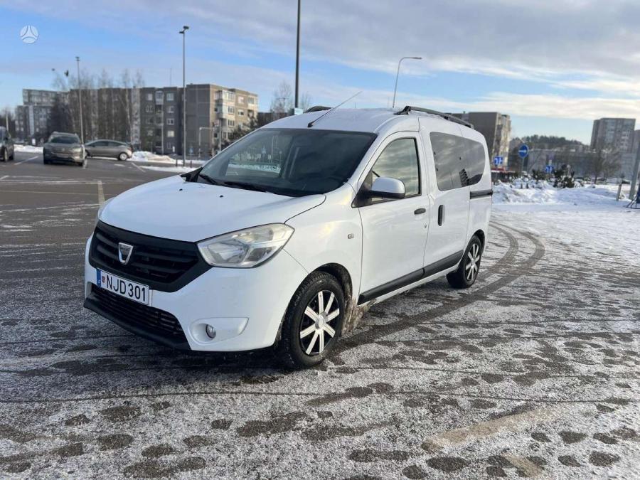 White Dacia Dokker 2013 in Vilnius, with an engine capacity of 1.20 L and mileage of 182 thousand km for 3000 €, photo 7 on AUTOMOTO.COM.LV