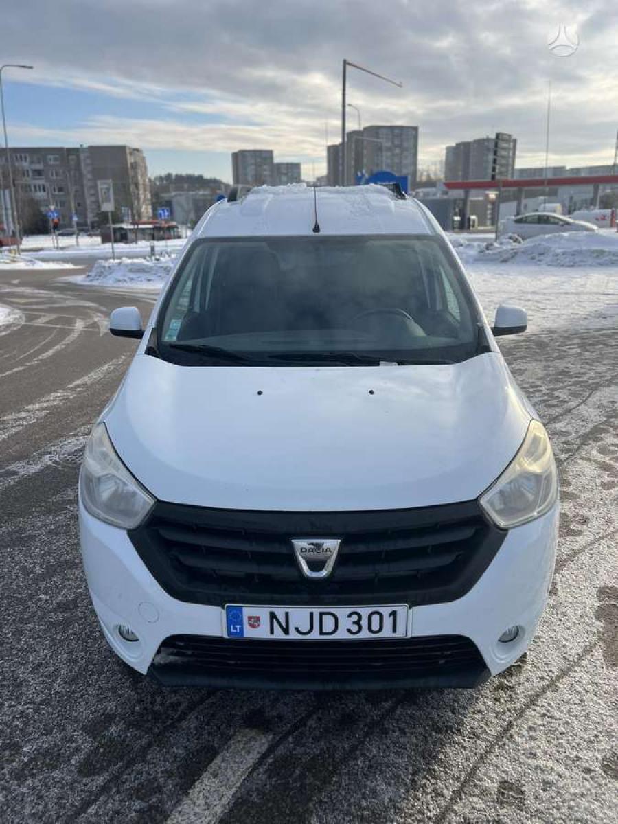 White Dacia Dokker 2013 in Vilnius, with an engine capacity of 1.20 L and mileage of 182 thousand km for 3000 €, photo 8 on AUTOMOTO.COM.LV