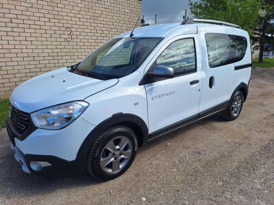 White Dacia Dokker 2019 in Marijampole, with an engine capacity of 1.20 L and mileage of 101 thousand km for 6650 €, photo 1 on AUTOMOTO.COM.LV