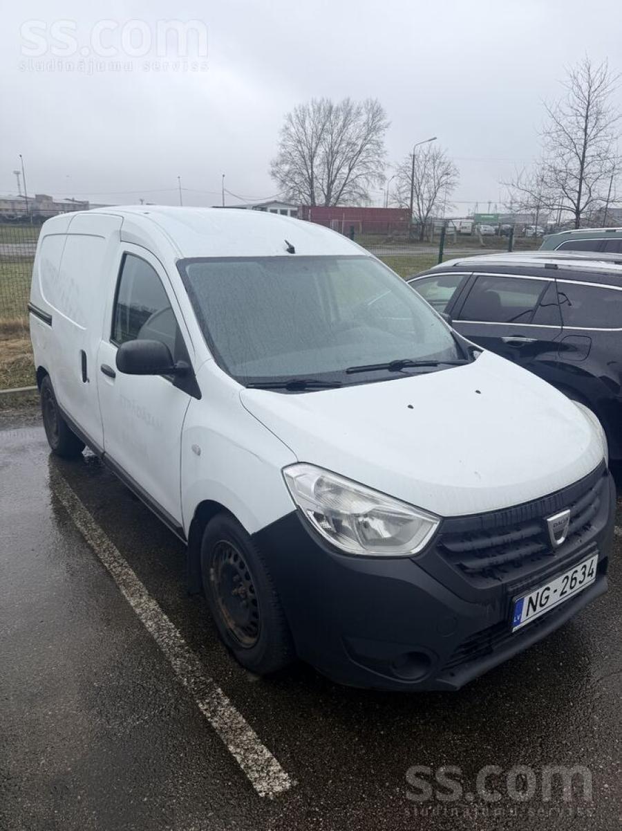 White Dacia Dokker 2013 in Riga, with an engine capacity of 1.50 L and mileage of 297 thousand km for 1600 €, photo 1 on AUTOMOTO.COM.LV