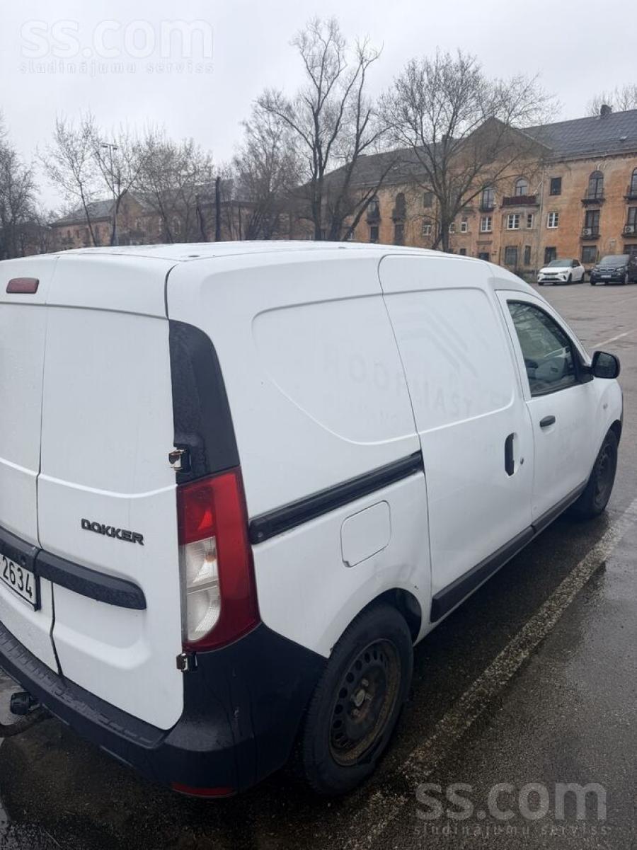 White Dacia Dokker 2013 in Riga, with an engine capacity of 1.50 L and mileage of 297 thousand km for 1600 €, photo 5 on AUTOMOTO.COM.LV