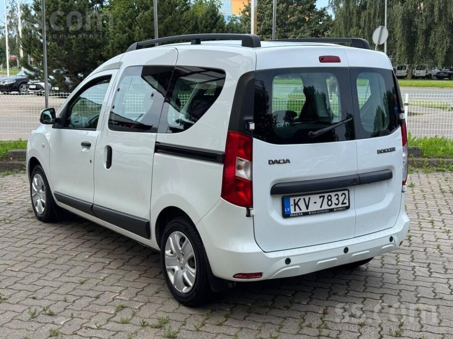 White Dacia Dokker 2017 in Riga, with an engine capacity of 1.50 L and mileage of 157 thousand km for 4250 €, photo 4 on AUTOMOTO.COM.LV
