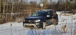 Black Dacia Duster 2021 in Riga, with an engine capacity of 1.50 L and mileage of 156 thousand km for 17545 €, photo  on AUTOMOTO.COM.LV