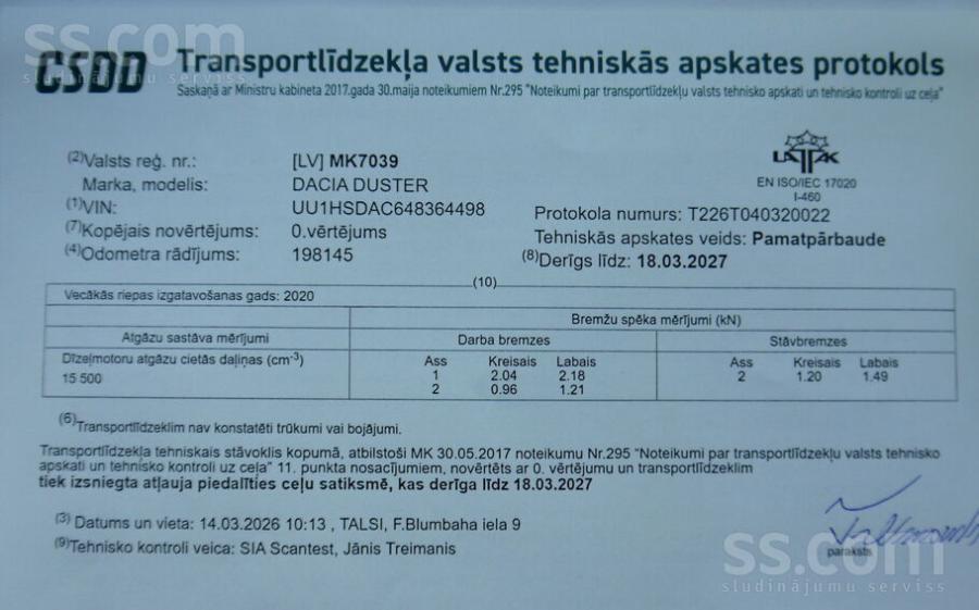 Коричневый Дачия Duster 2013 в Тукумс, объемом двигателя 1.50 л и пробегом 198 тыс. км за 4400 €, фото 11 на AUTOMOTO.COM.LV