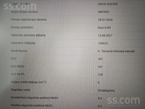 Dacia Duster 2020 in Riga, with an engine capacity of 1.50 L and mileage of 135 thousand km for 10100 €, photo 23 on AUTOMOTO.COM.LV