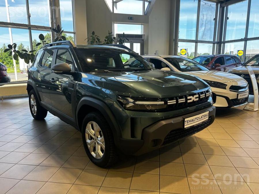 Green Dacia Duster 2026 in Daugavpils, with an engine capacity of 1.20 L and mileage of 13 thousand km for 27325 €, photo 4 on AUTOMOTO.COM.LV
