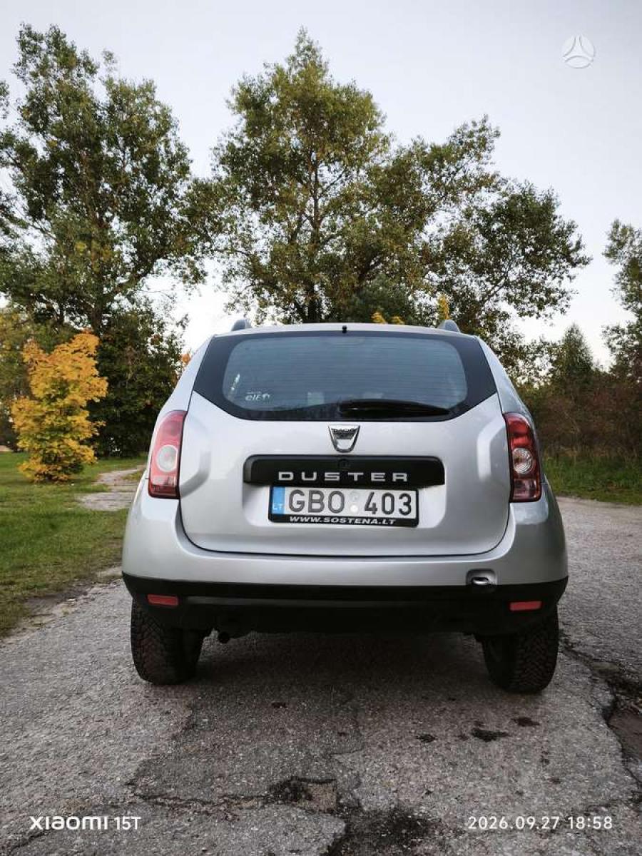 Grey Dacia Duster 2012 in Vilnius, with an engine capacity of 1.60 L and mileage of 142 thousand km for 4900 €, photo 8 on AUTOMOTO.COM.LV
