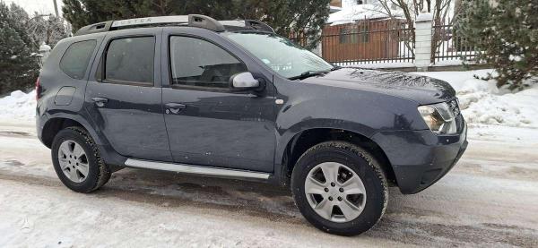 Grey Dacia Duster 2016 in Taurage, with an engine capacity of 1.46 L and mileage of 81 thousand km for 6200 €, photo 2 on AUTOMOTO.COM.LV